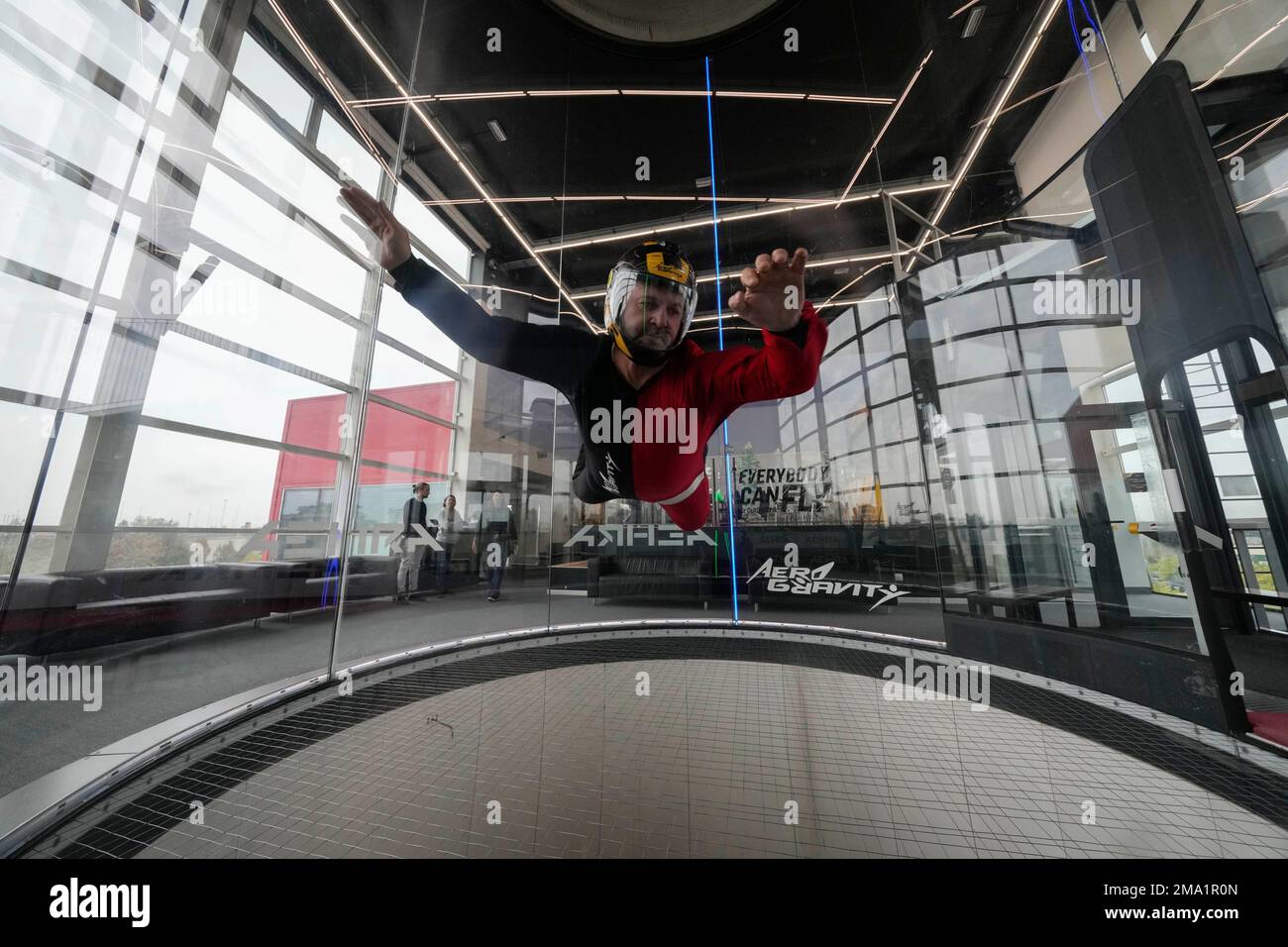 Aero Gravity co-founder Sandro Andreotti flies at Aero Gravity, largest ...