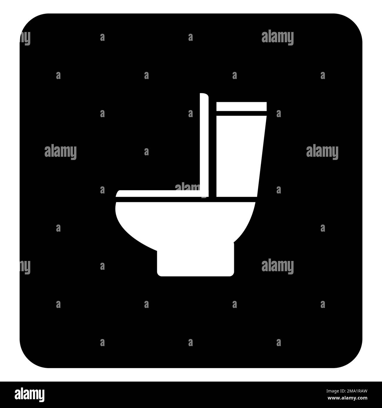 Toilet vector icon. Plumbing clip art isolated on black background ...