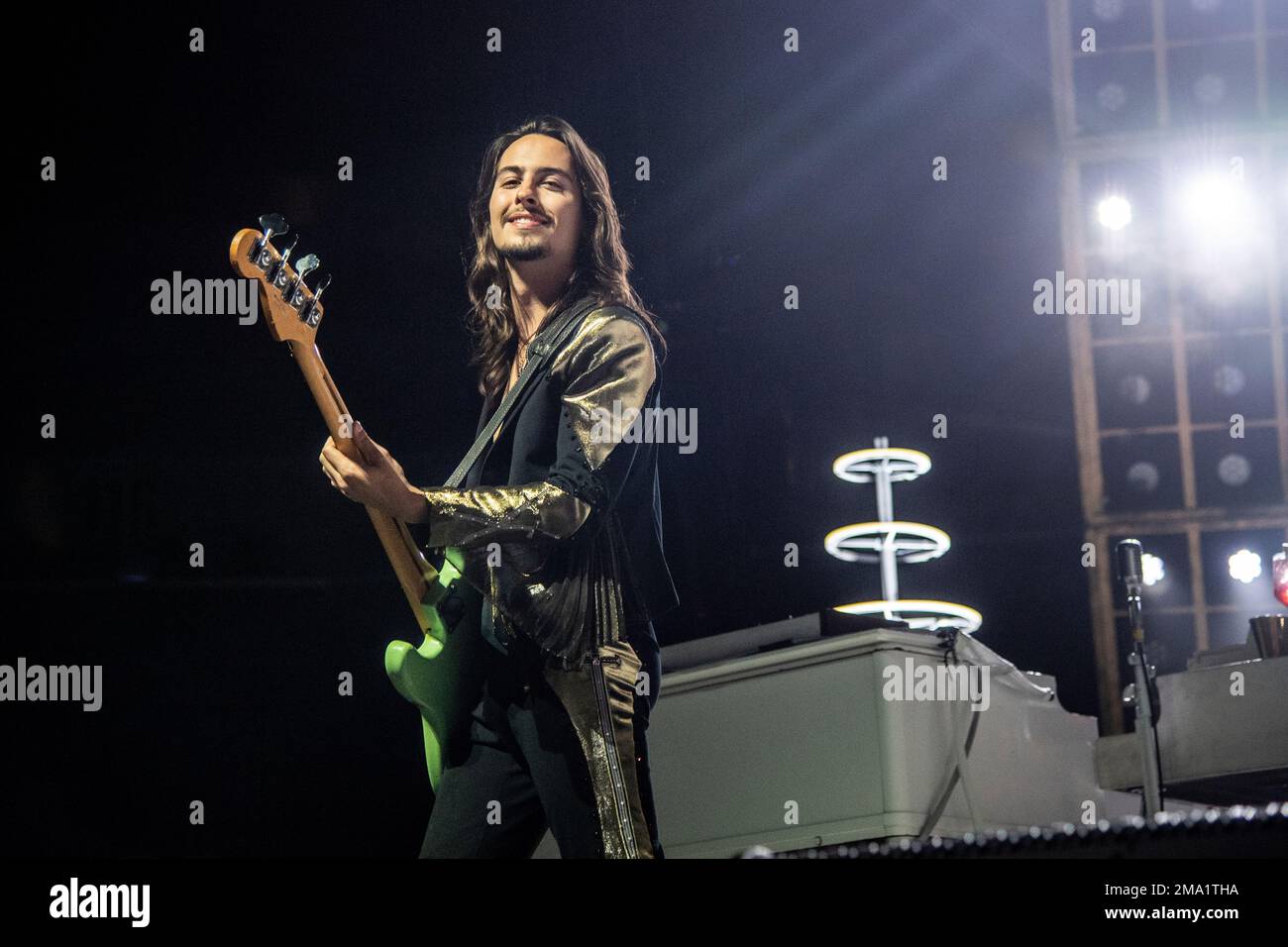 Sam Kiszka of Greta Van Fleet performs on Tuesday, Nov. 1, 2022, at ...