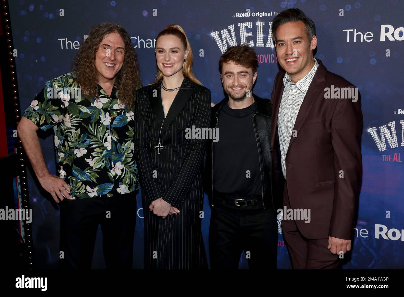 Recording artist Al Yankovic, from left, actors Evan Rachel Wood and ...