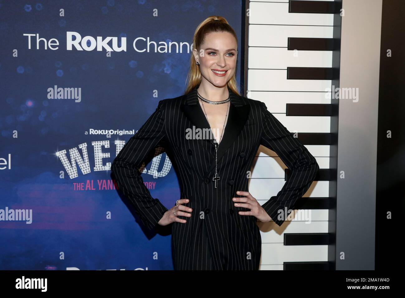 Actor Evan Rachel Wood attends the premiere of "Weird: The Al Yankovic ...