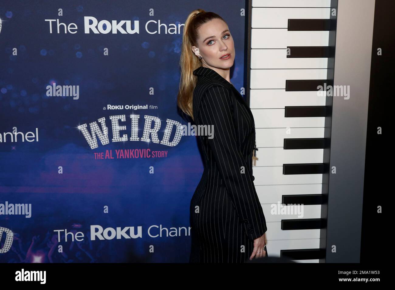 Actor Evan Rachel Wood attends the premiere of "Weird: The Al Yankovic ...