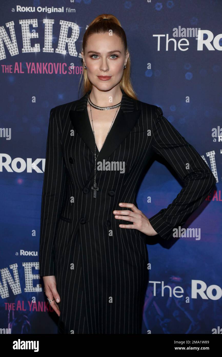 Actor Evan Rachel Wood attends the premiere of "Weird: The Al Yankovic ...