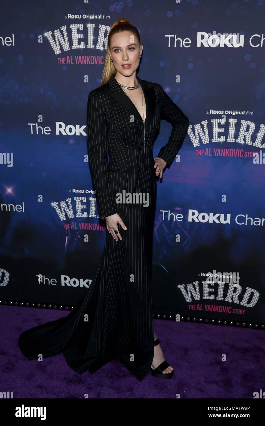 Actor Evan Rachel Wood attends the premiere of "Weird: The Al Yankovic ...