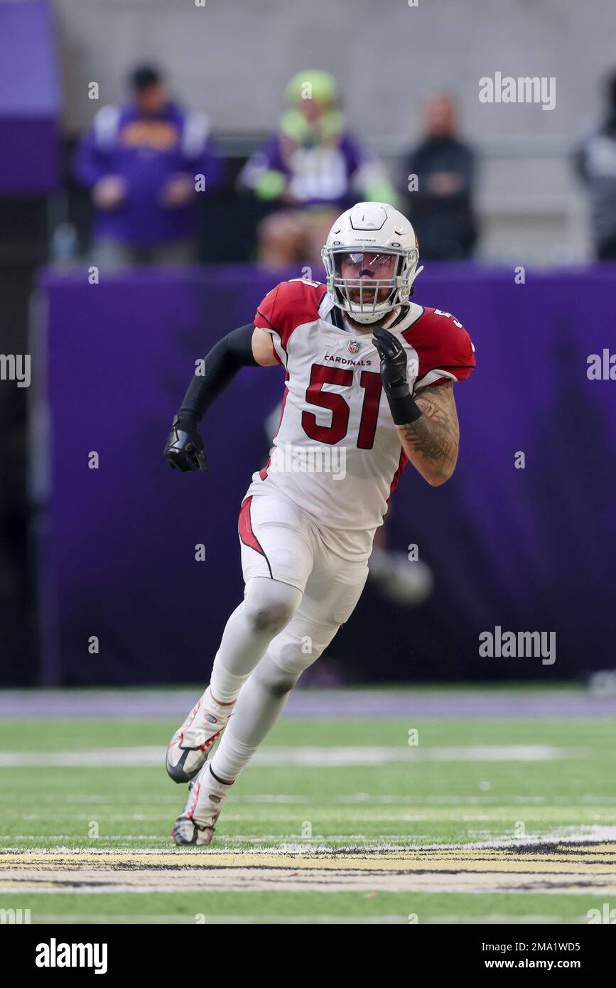 Arizona Cardinals linebacker Tanner Vallejo (51) in action during the ...