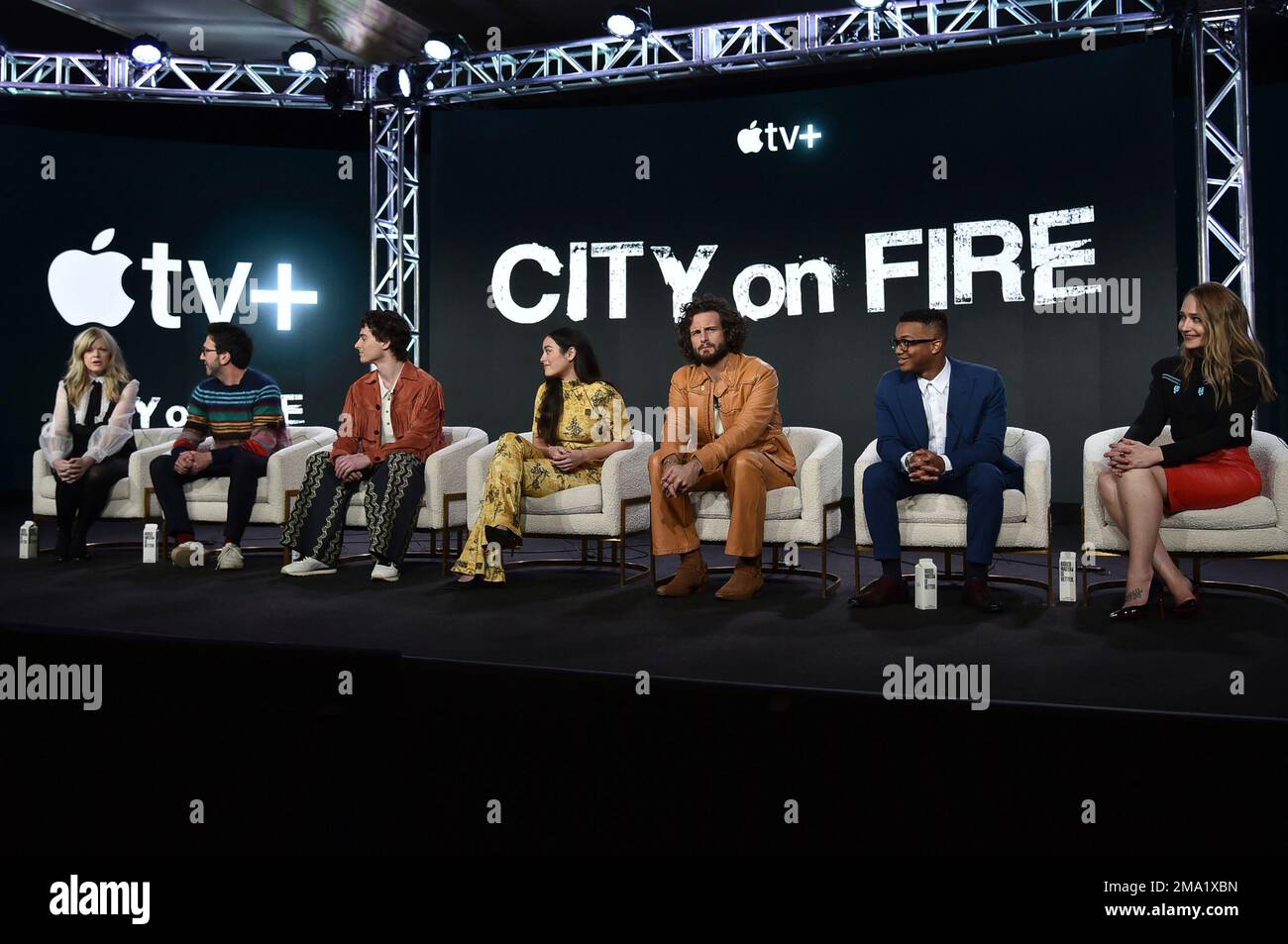Stephanie Savage, from left, Josh Schwartz, Wyatt Oleff, Chase Sui ...