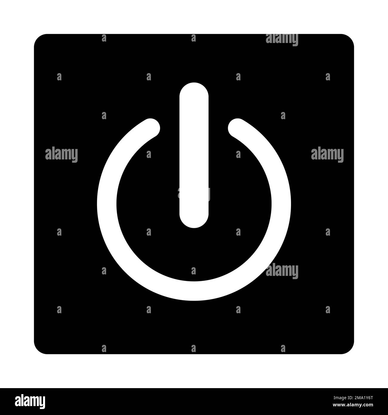 Power on and off button icon isolated on black background drawing by ...