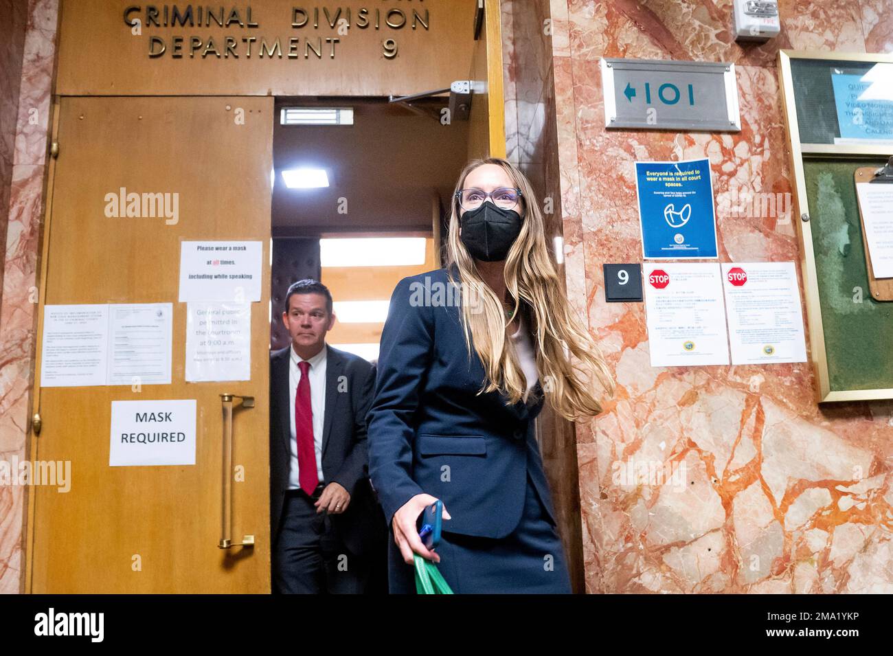 San Francisco Assistant District Attorney Phoebe Maffei leaves an ...
