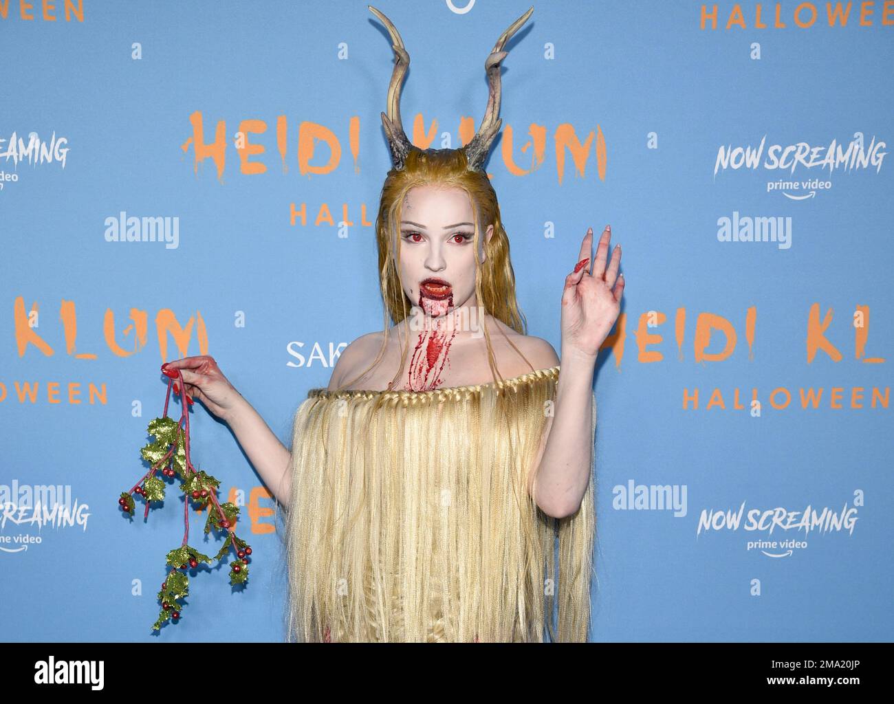 Kim Petras attends Heidi Klum's 21st annual Halloween party at Sake No ...