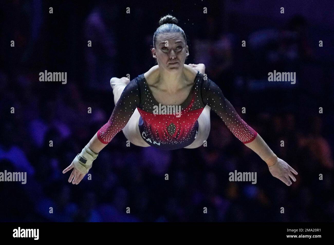 Canada's Laurie Denommee competes on the floor exercise at the Women's ... Canada's Laurie Denommee competes on the floor exercise at the Women's ...