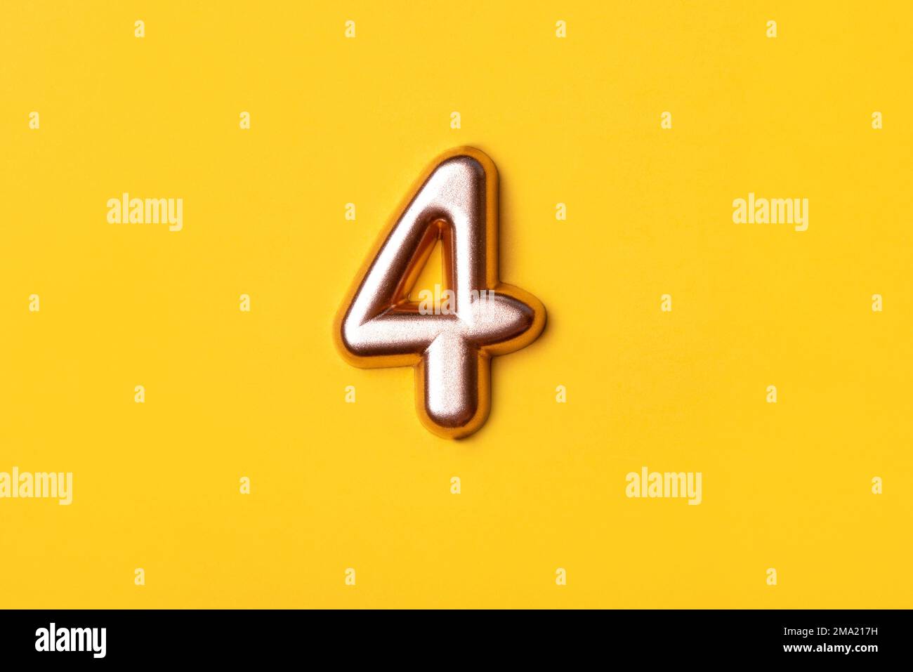 Metal number four Stock Photo - Alamy