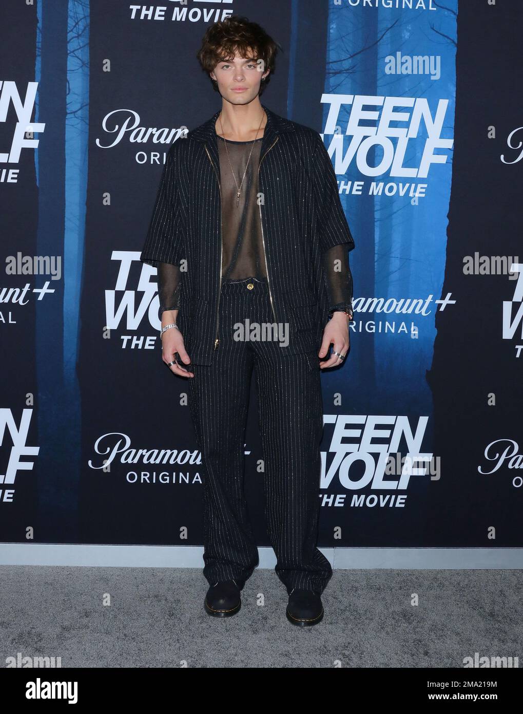 Tyler Lawrence Gray arrives at The Los Angeles red carpet premiere for TEEN WOLF: THE MOVIE held ...