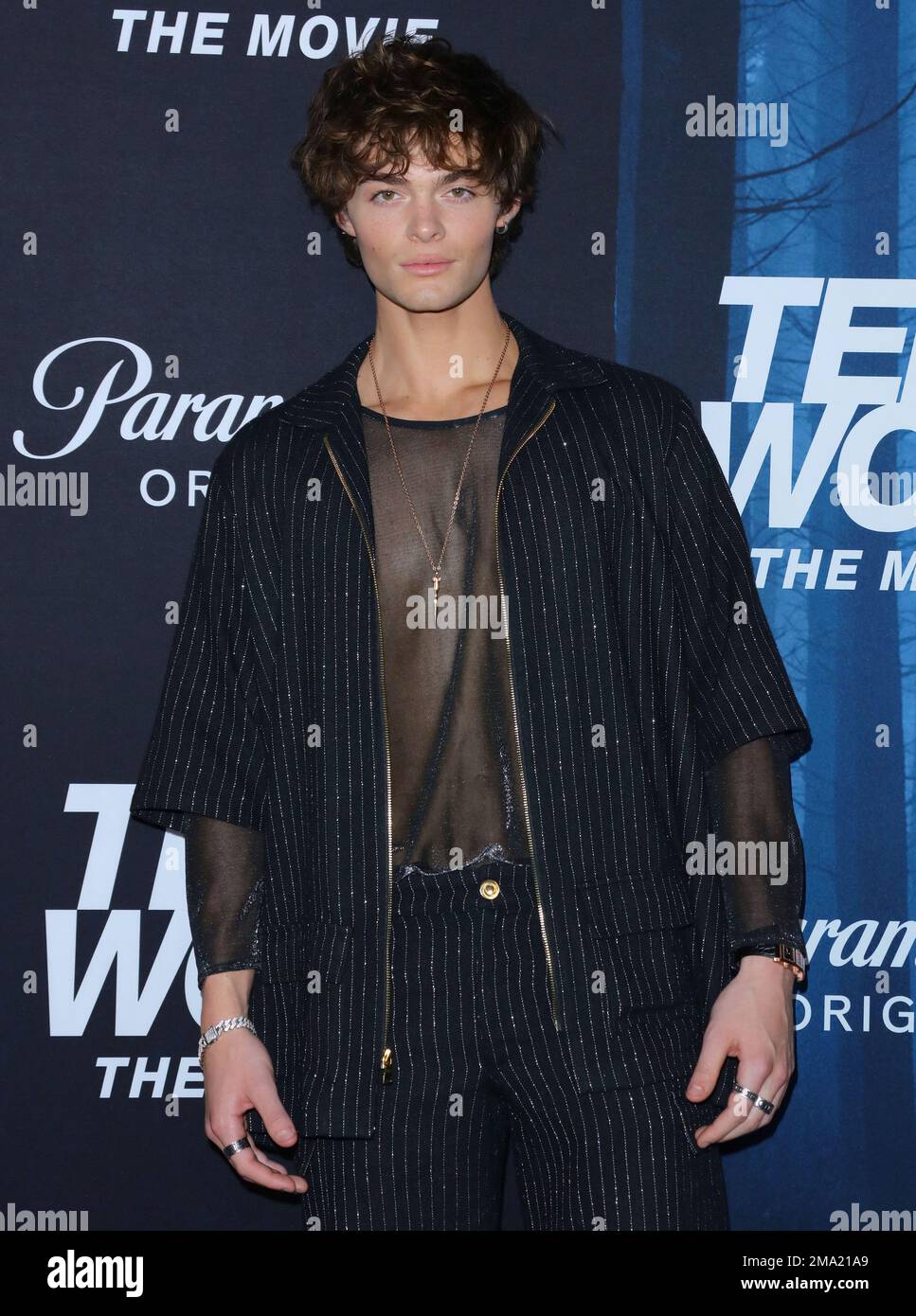 Tyler Lawrence Gray arrives at The Los Angeles red carpet premiere for TEEN WOLF: THE MOVIE held ...