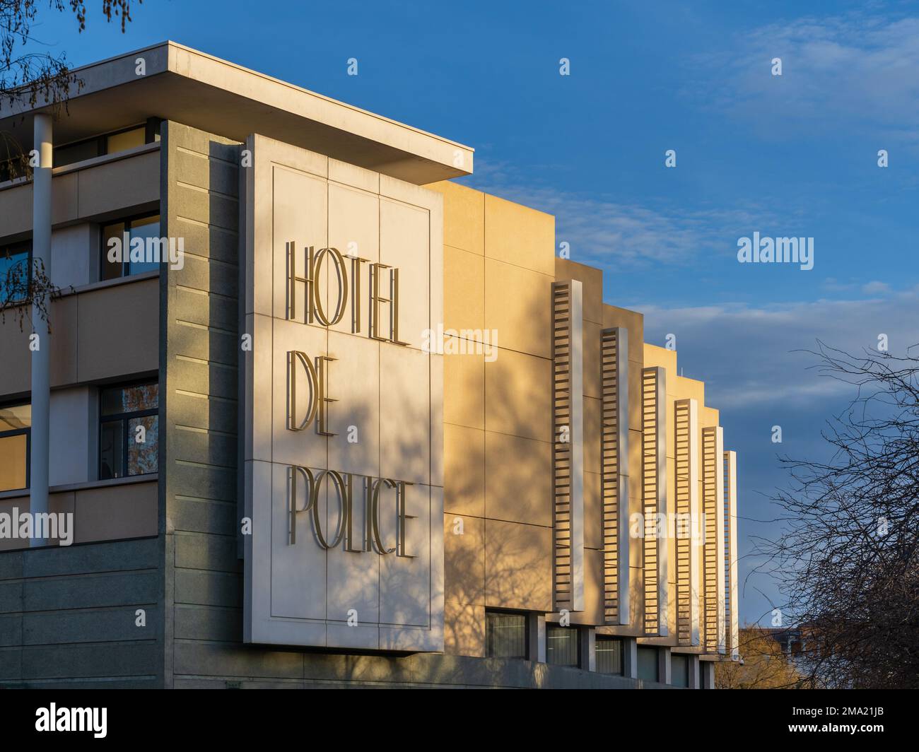 Montpellier, France - 01 12 2023 : Landscape view of a modern Hotel de ...