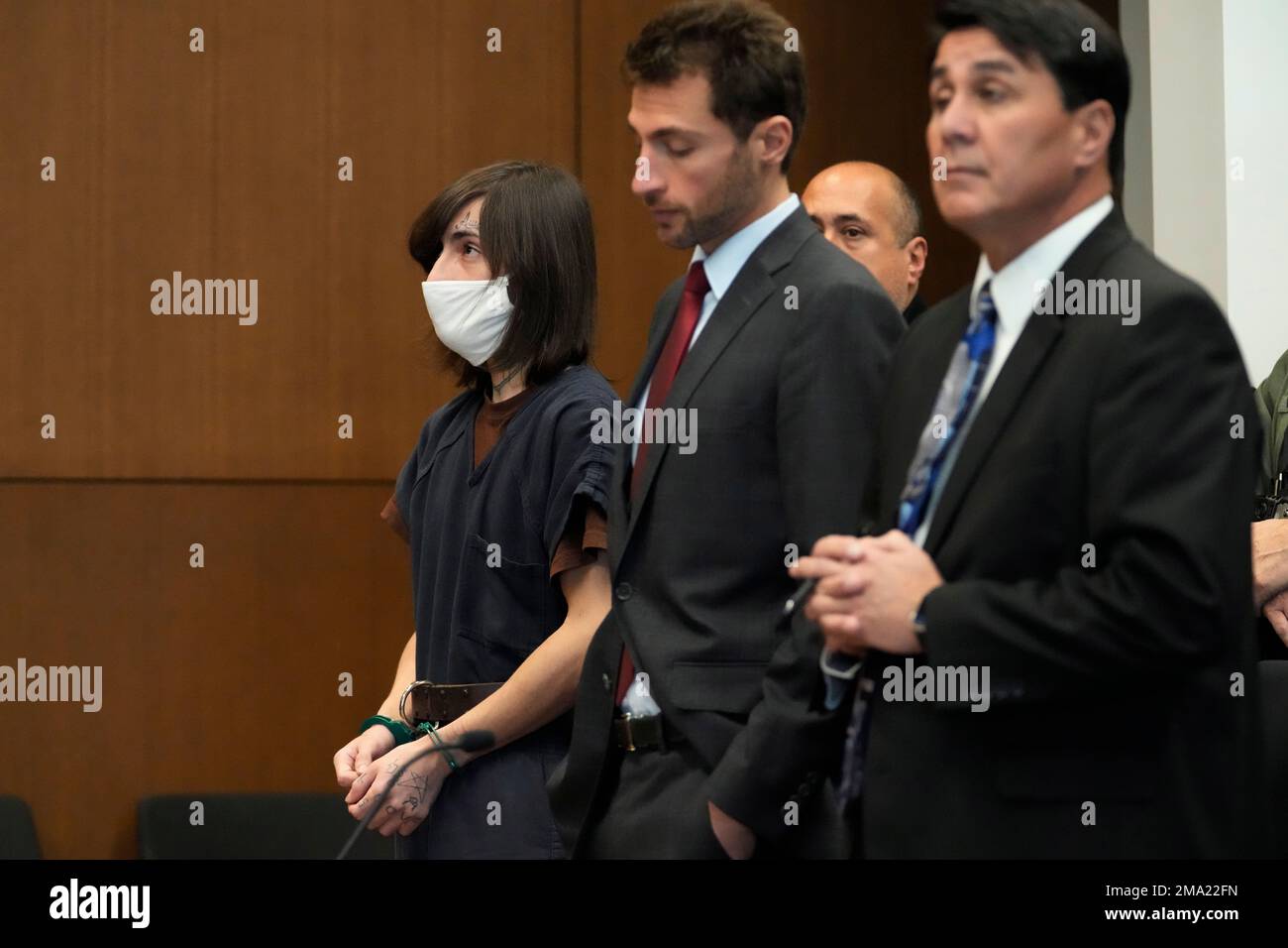 Robert E. Crimo III, listens to Judge Victoria A. Rossetti during ...