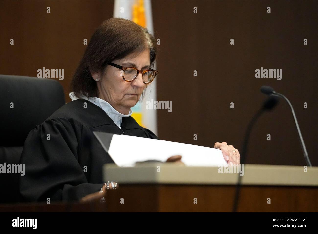 Judge Victoria A. Rossetti listens during the second hearing of Robert ...