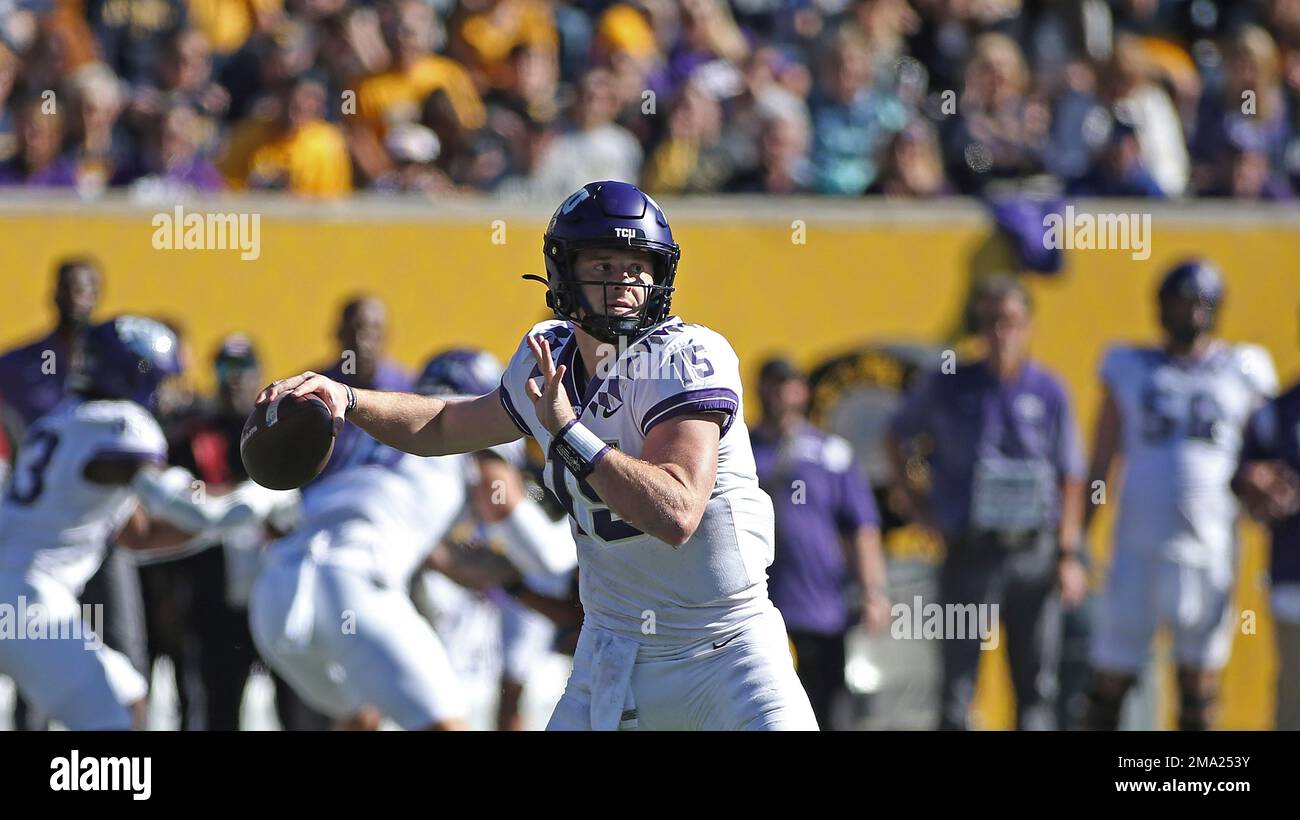 during the first half of an NCAA college football game in Morgantown, W ...