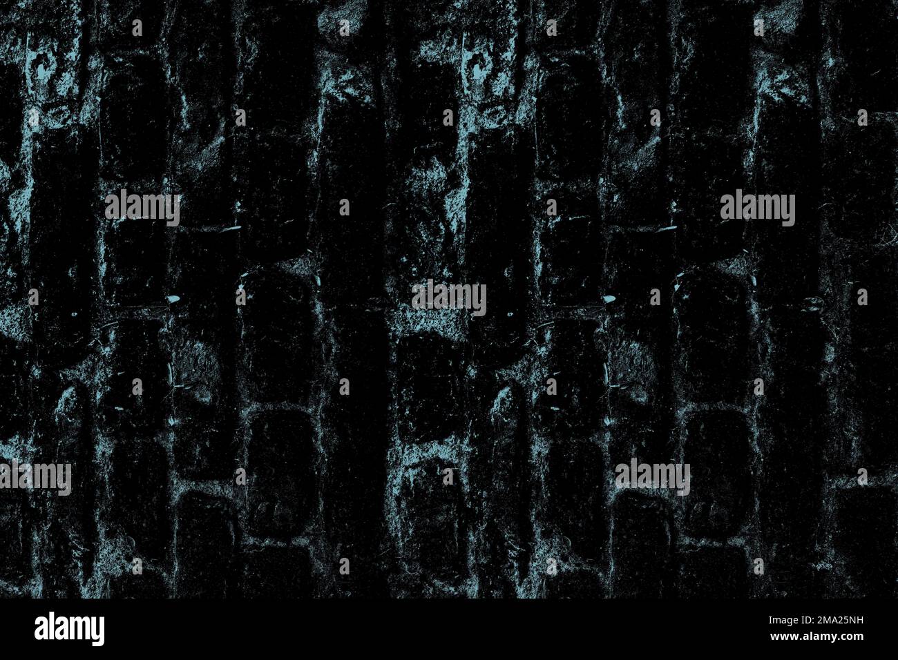 Abstract cyan color brick structural grunge texture on a concrete wall ...