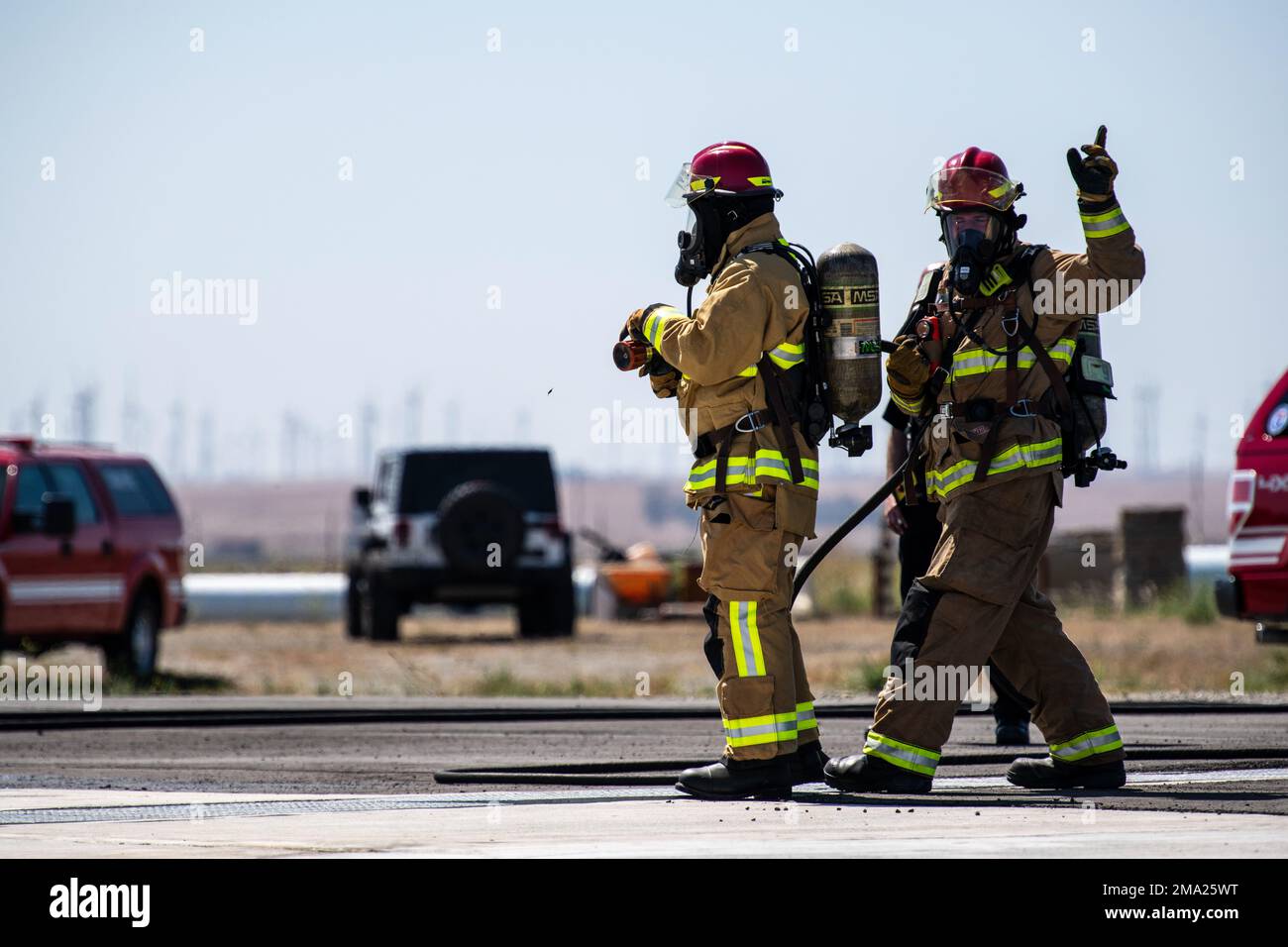 U.S. Air Force Col. Melvin Maxwell, left, 60th Mission Support Group ...