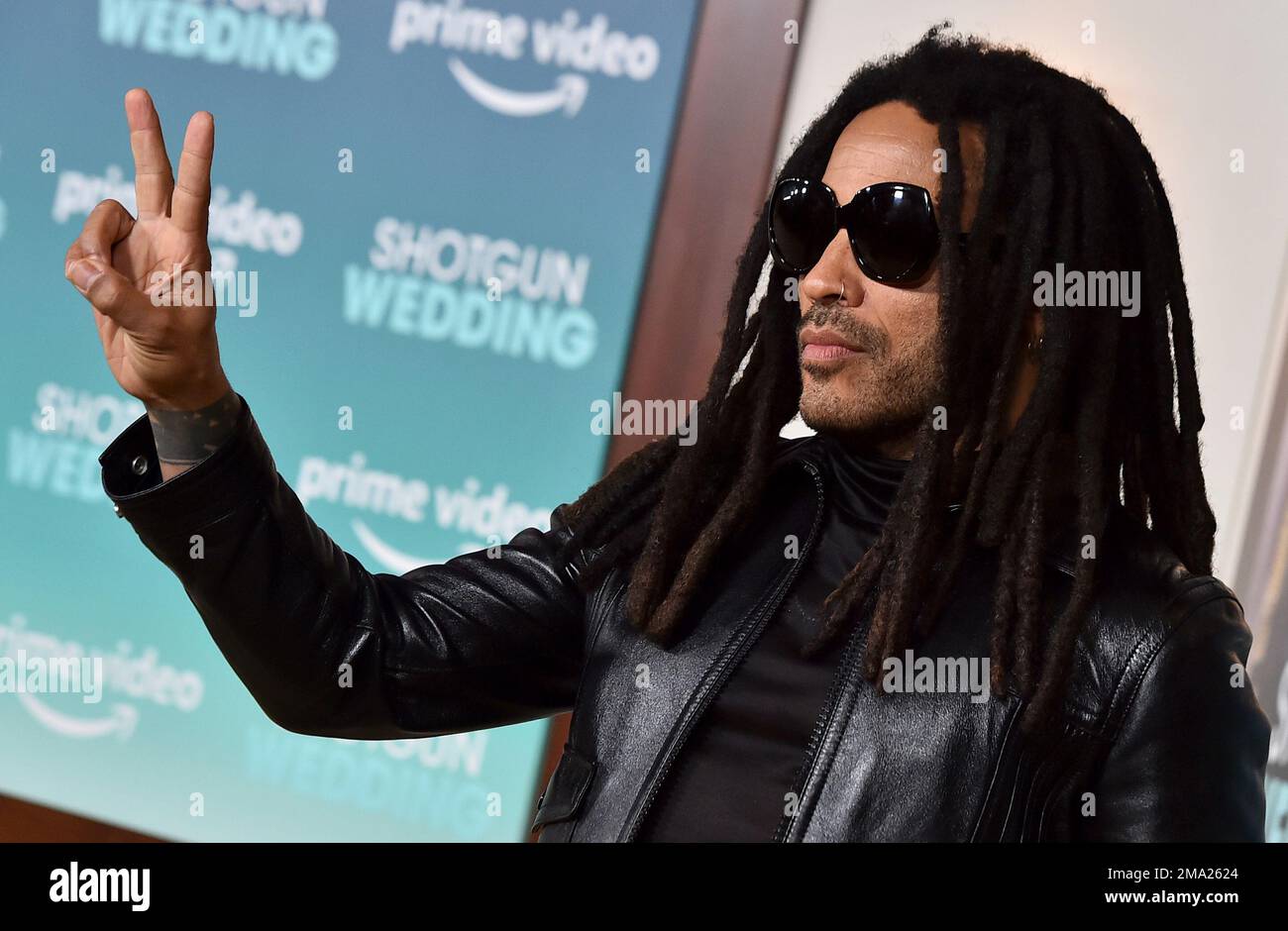 Lenny Kravitz arrives at the premiere of "Shotgun Wedding," Wednesday ...