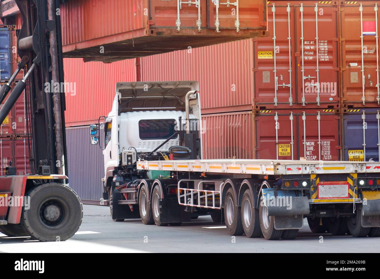 trucks from the point of view of transportation Stock Photo - Alamy