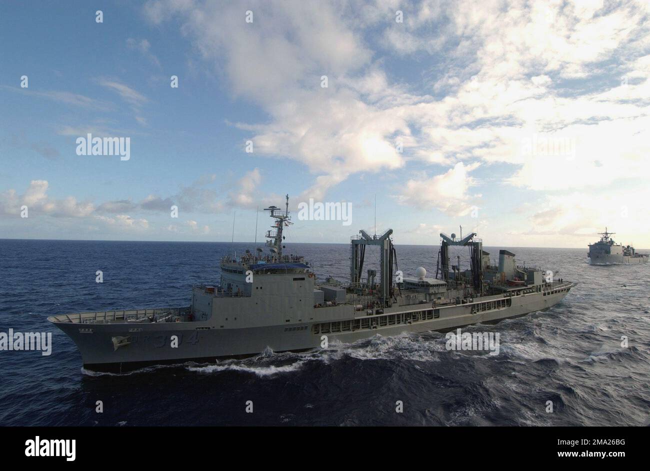 Port bow view of the Royal Australian Navy (RAN) DURANCE CLASS ...