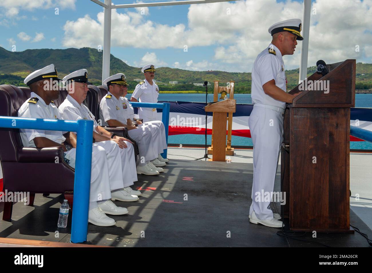 APRA HARBOR, Guam (May 23, 2022) – Capt. Albert Alarcon, outgoing ...