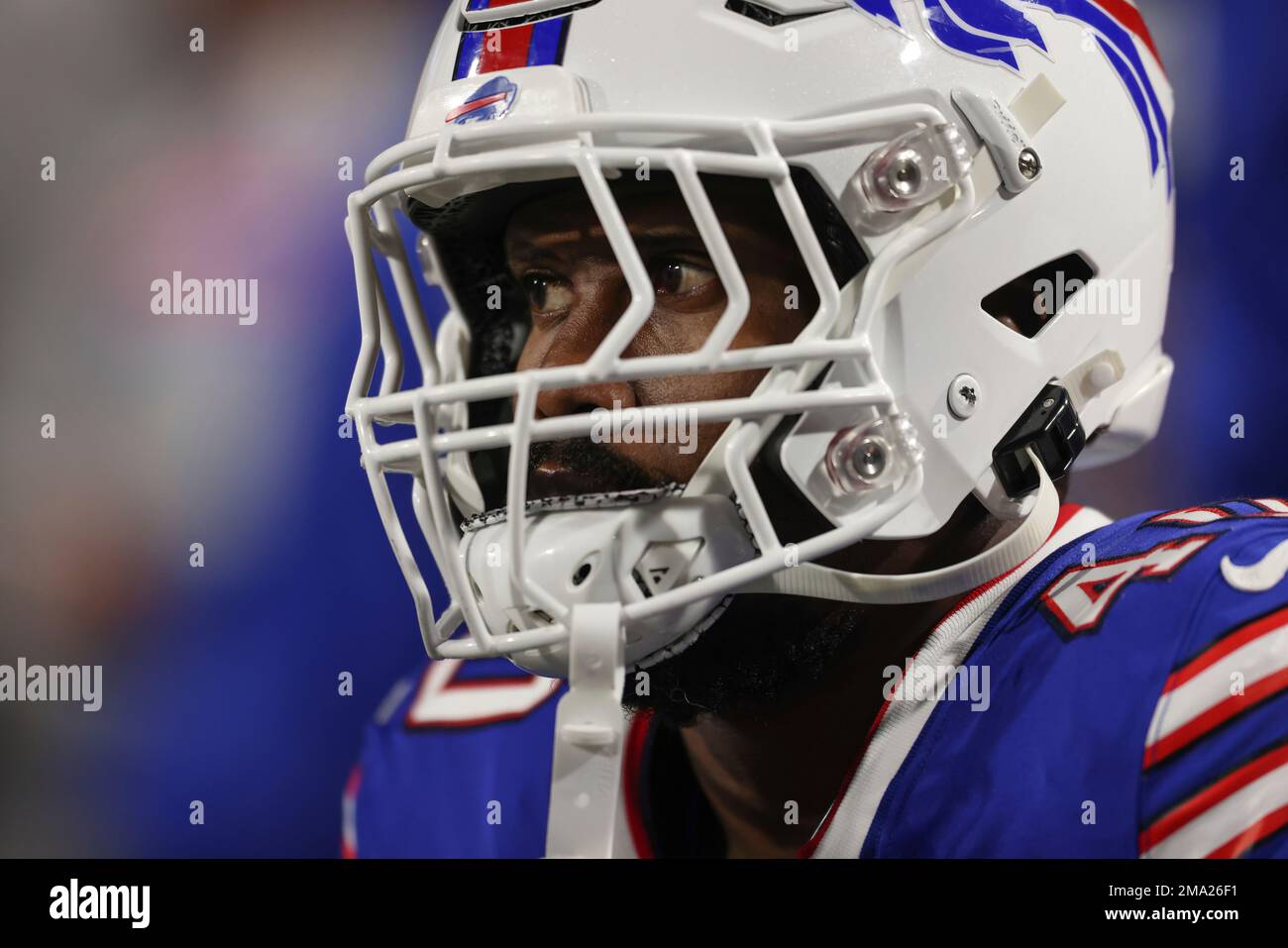 Buffalo Bills linebacker Von Miller (40) looks on during an NFL ...