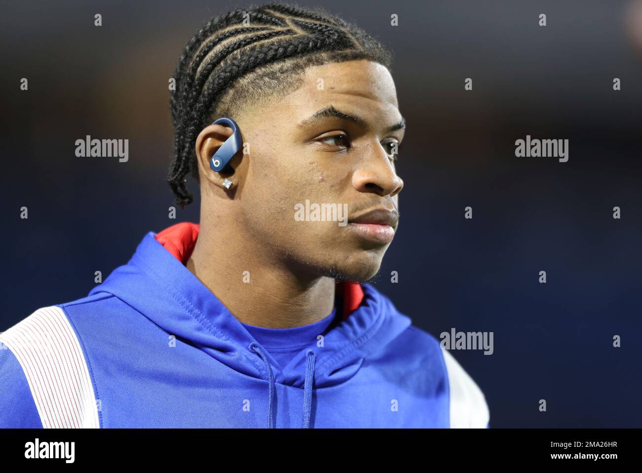 Buffalo Bills cornerback Ja'Marcus Ingram (46) warms up prior to an NFL ...