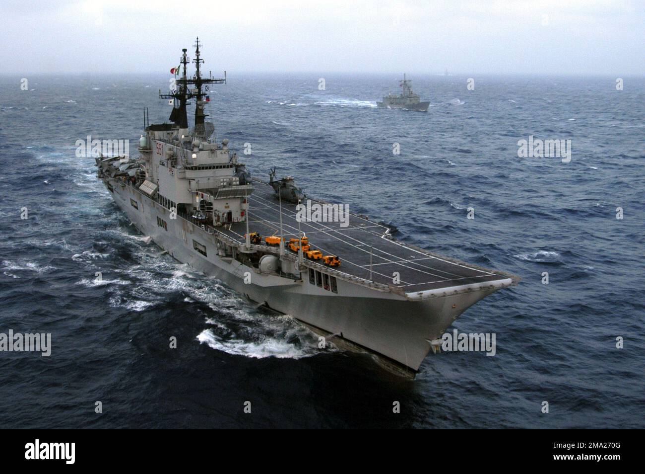 A starboard bow view of the Italian Navy, GARIBALDI CLASS: Aircraft ...