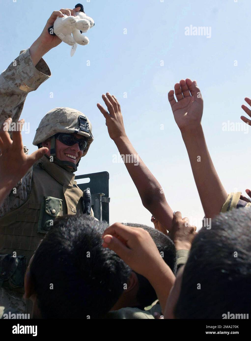 US Marine Corps (USMC) Corporal (CPL) Mario Padilla of 2nd Battalion ...