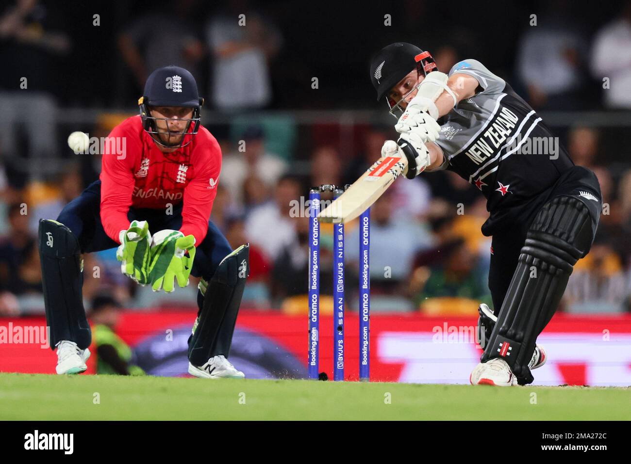 New Zealand's Kane Williamson bats during the T20 World Cup cricket ...