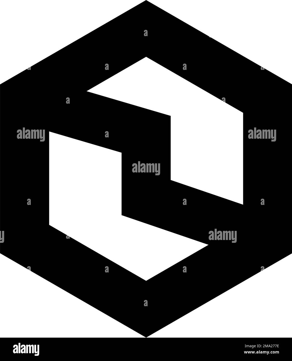 Hexagonal logo design icon. Editable vector Stock Vector Image & Art ...