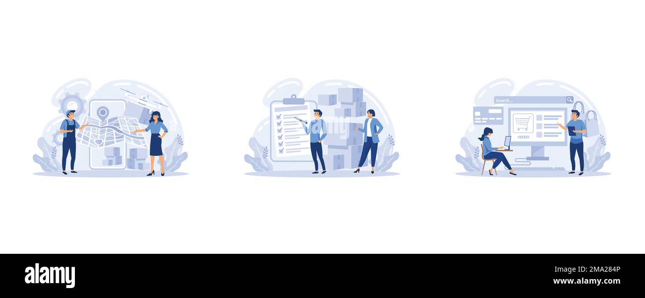 B2B idea, global logistic and transportation service. Company as a ...