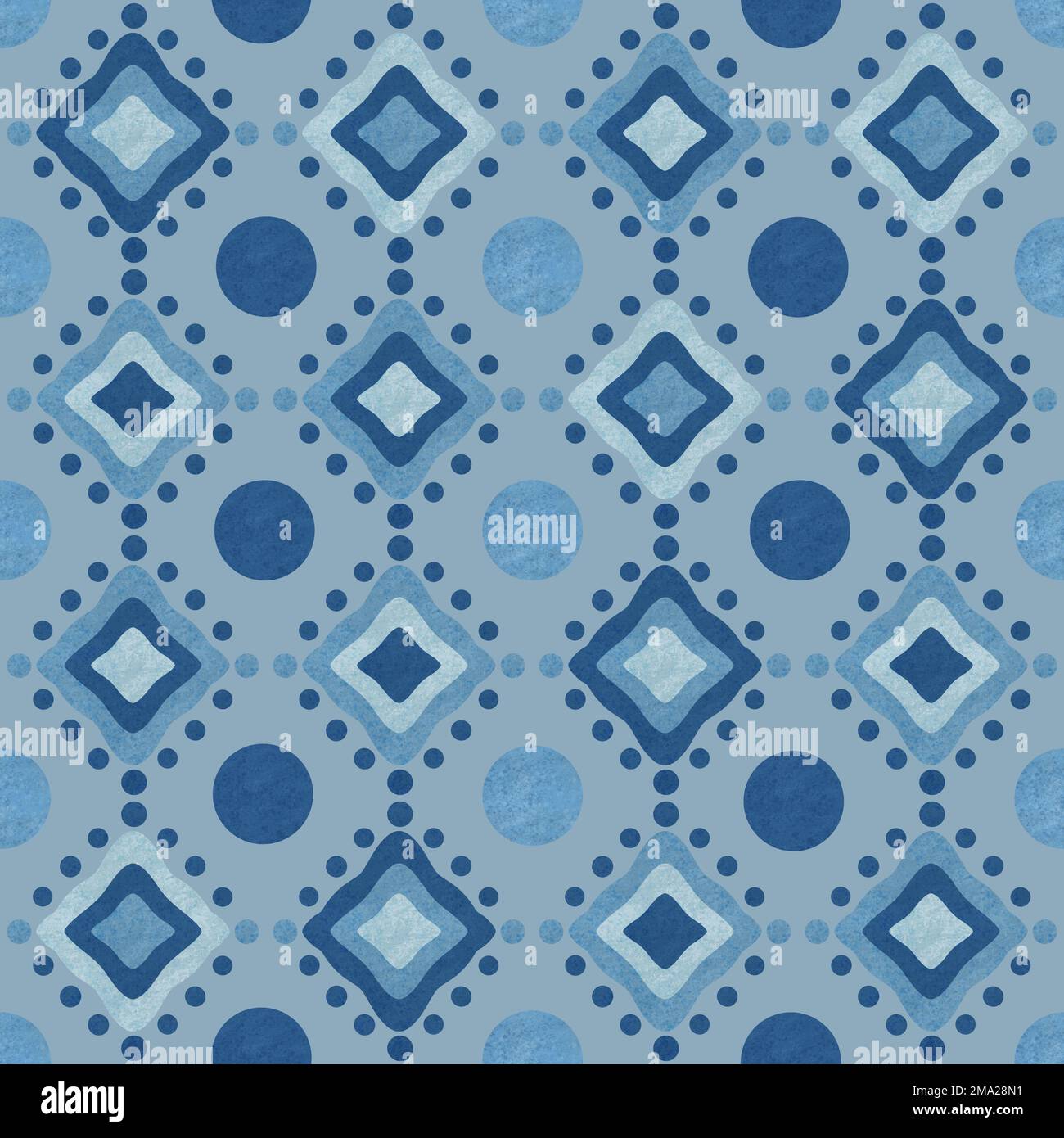 Seamless raster geometrical pattern. Endless background with hand drawn ...