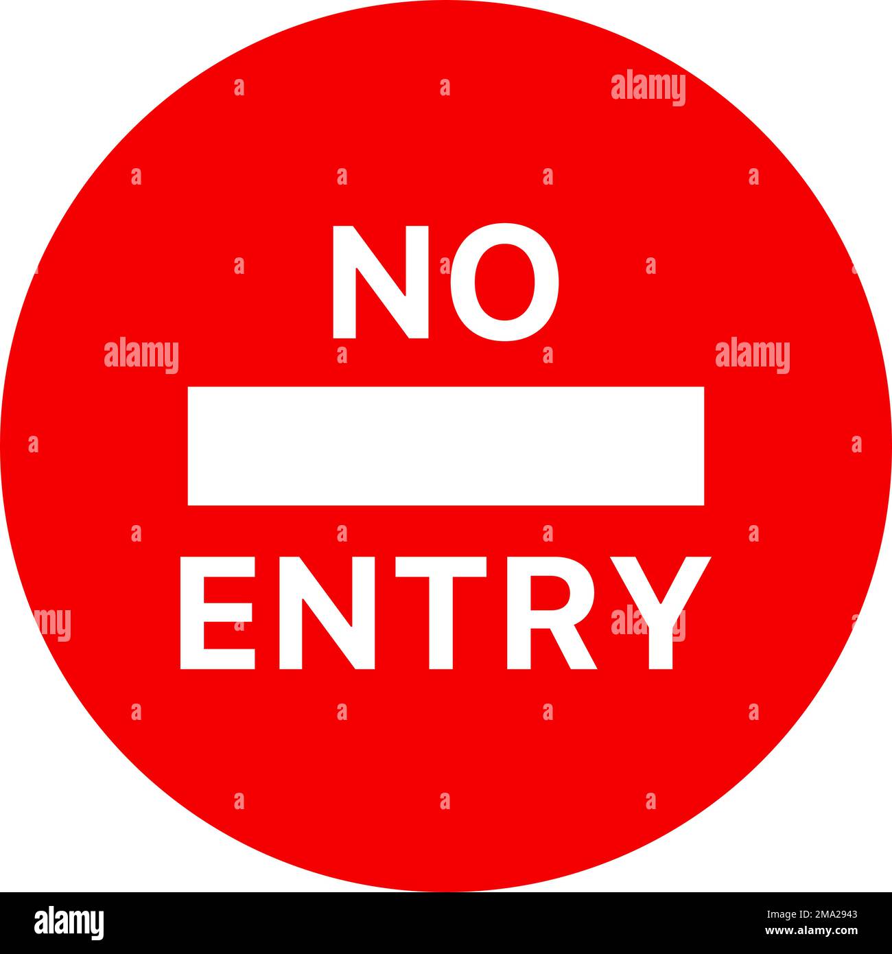 No Entry sign icon. Editable vector Stock Vector Image & Art - Alamy