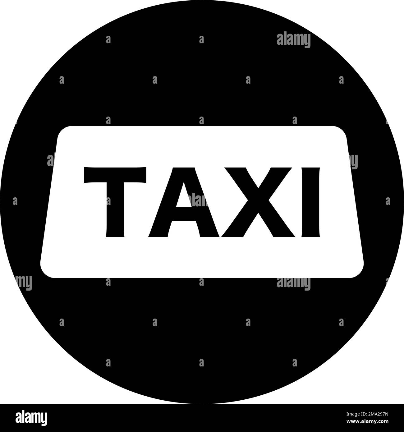 Silhouette icon of a round cab roof. Taxi roof. Editable vector Stock ...
