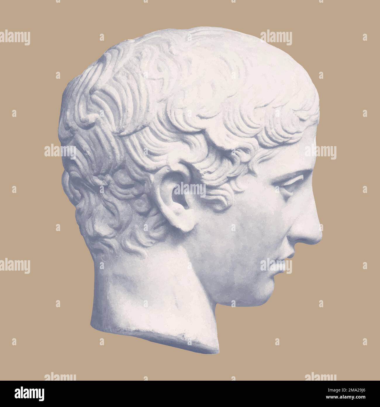 Head of Youth statue vector Greek god aesthetic post Stock Vector Image ...