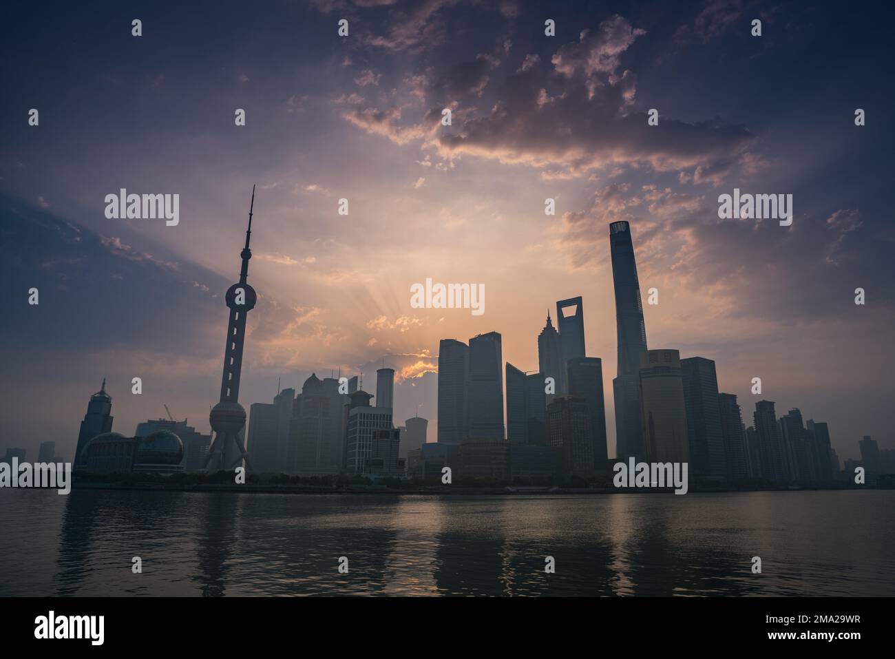 Shanghai and pudong district unmanned office buildings hi-res stock ...