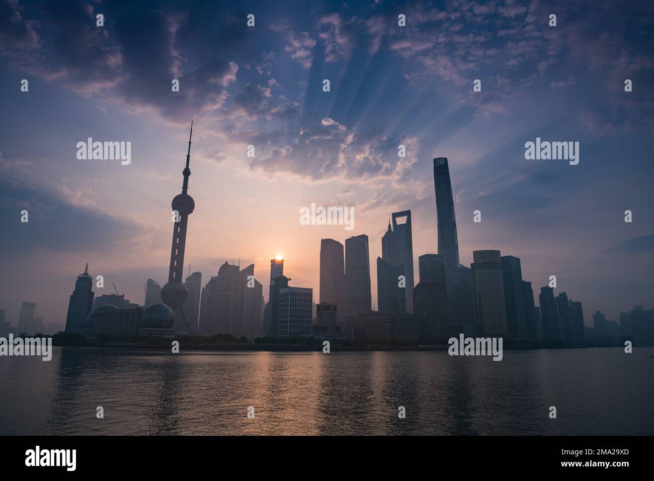 Shanghai and pudong district unmanned office buildings hi-res stock ...