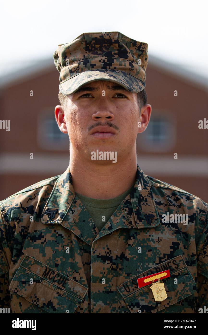 U.S. Marine Corps Cpl. Kyle McCue, a rifleman with 2d Battalion, 8th ...