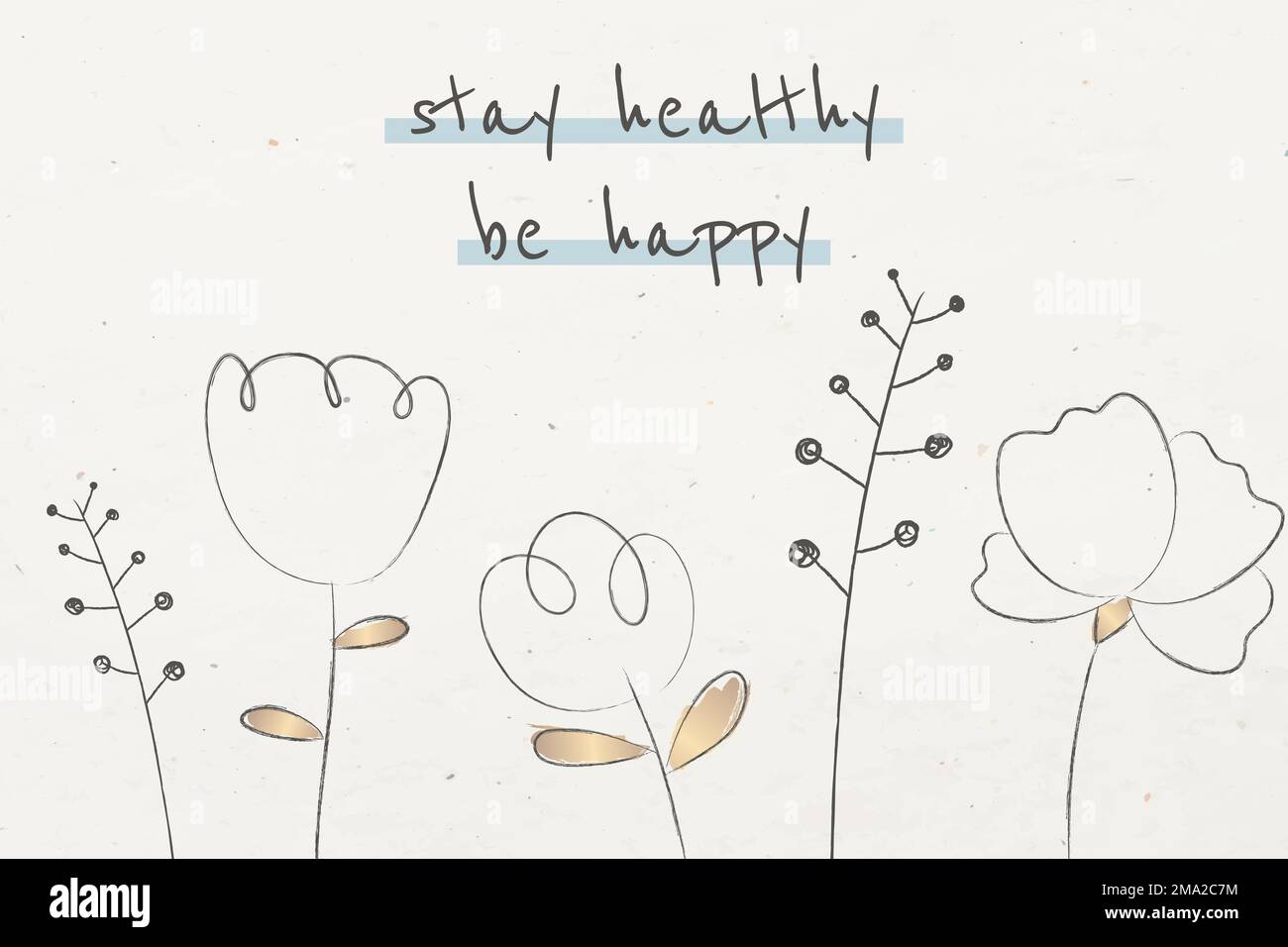 Motivational quote editable template vector stay health be happy text ...