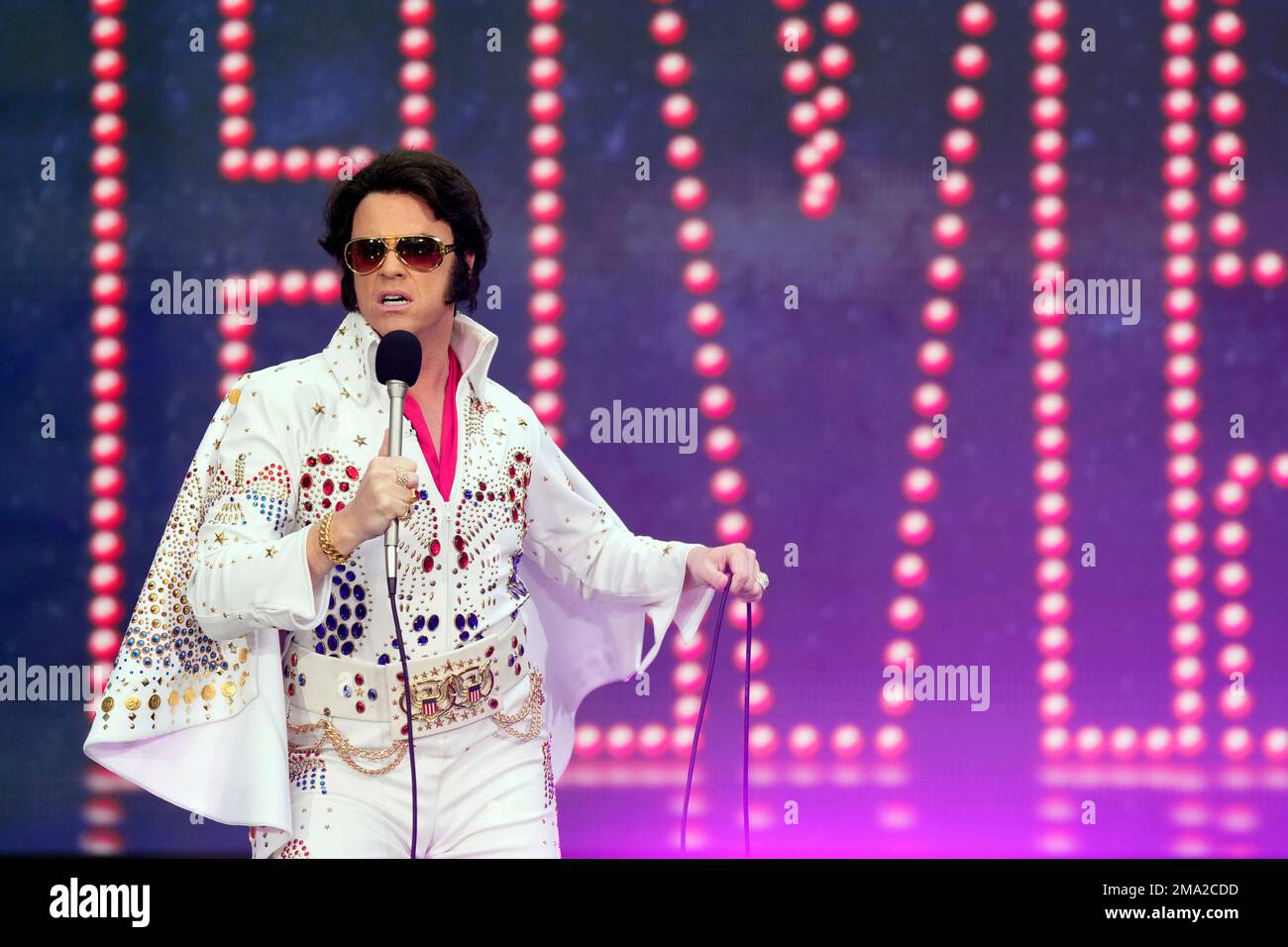 Willie Geist dresses as Elvis Presley during NBC's Today show Halloween ...