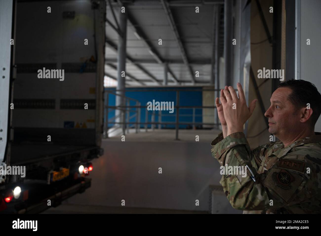 U.S. Air Force Master Sgt. Jeremy Taboada, 721st Aerial Port Squadron ...