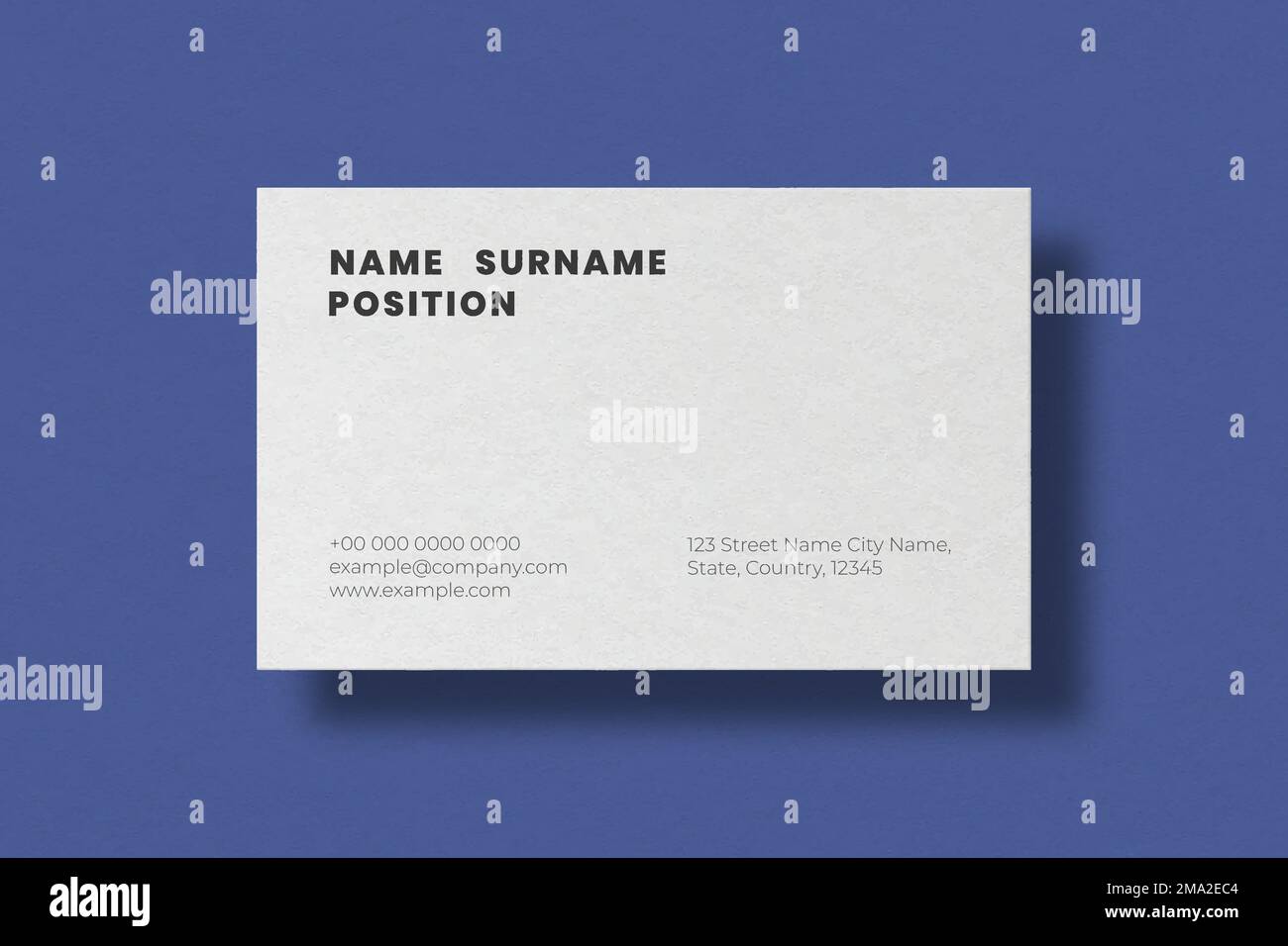 Simple business card mockup vector in white tone Stock Vector Image ...