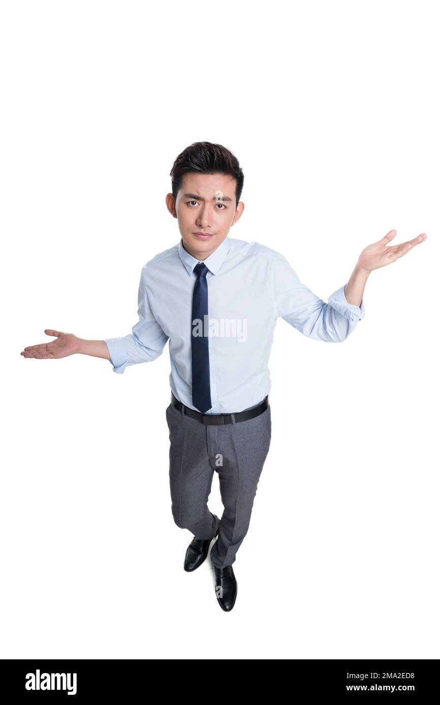 A young business people with open arms Stock Photo - Alamy