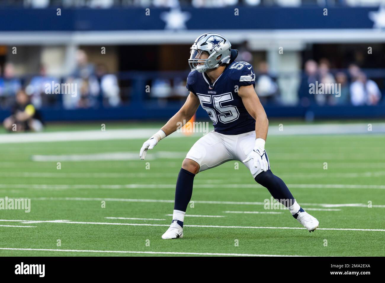 Dallas Cowboys linebacker Leighton Vander Esch (55) is seen during the ...