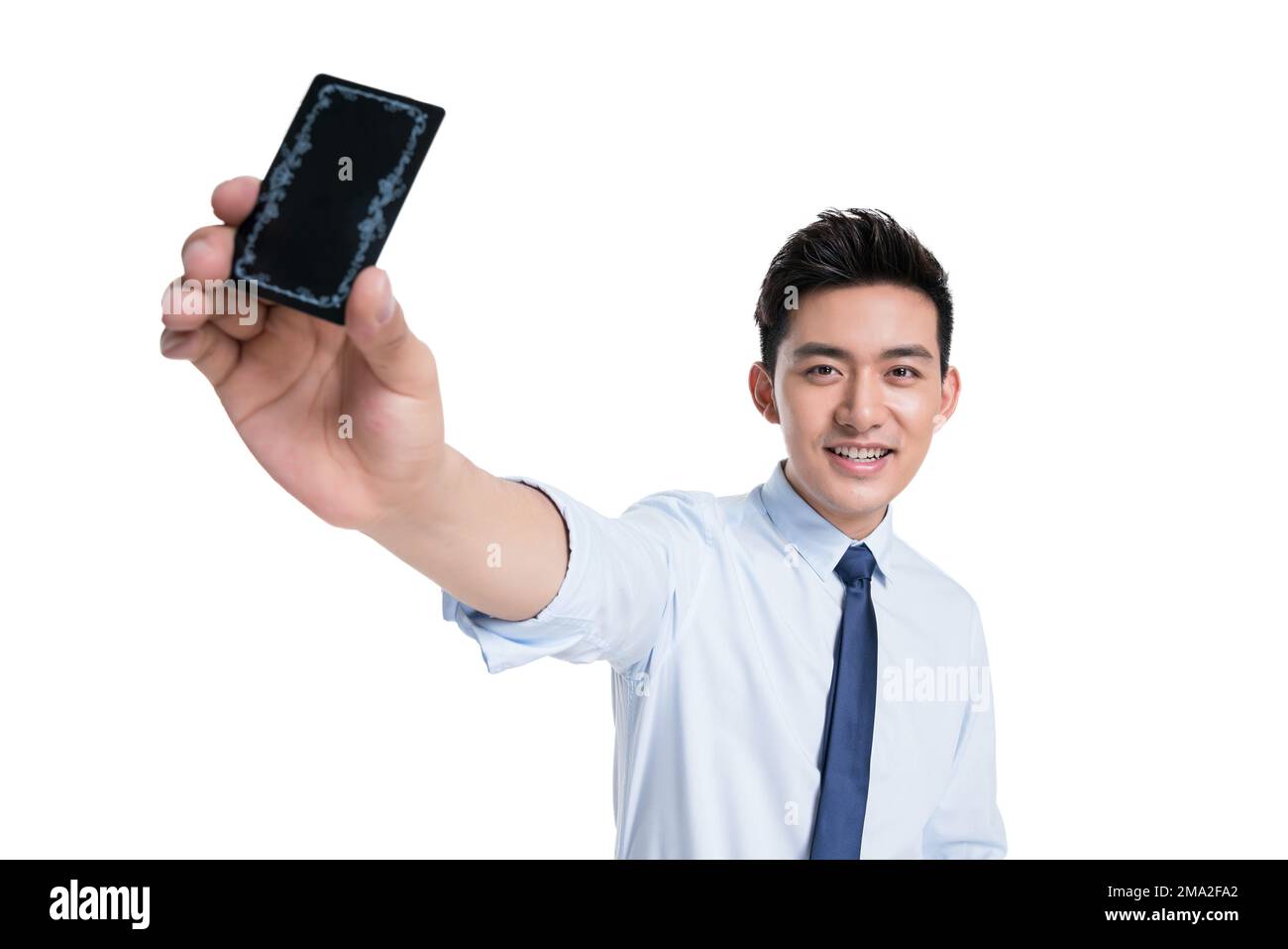 Young business people use a credit card Stock Photo - Alamy