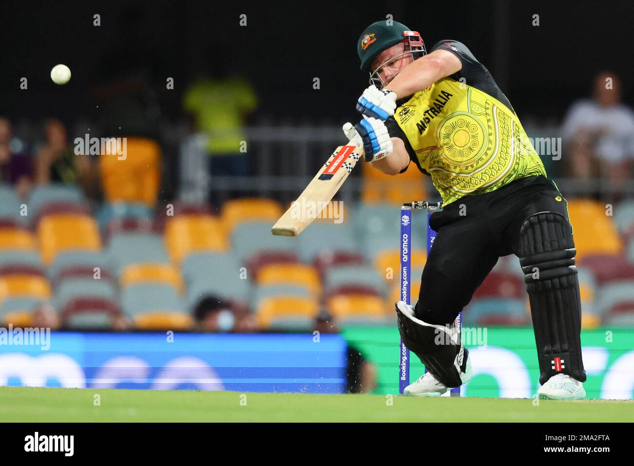 Australia's Aaron Finch bats during the T20 World Cup cricket match ...