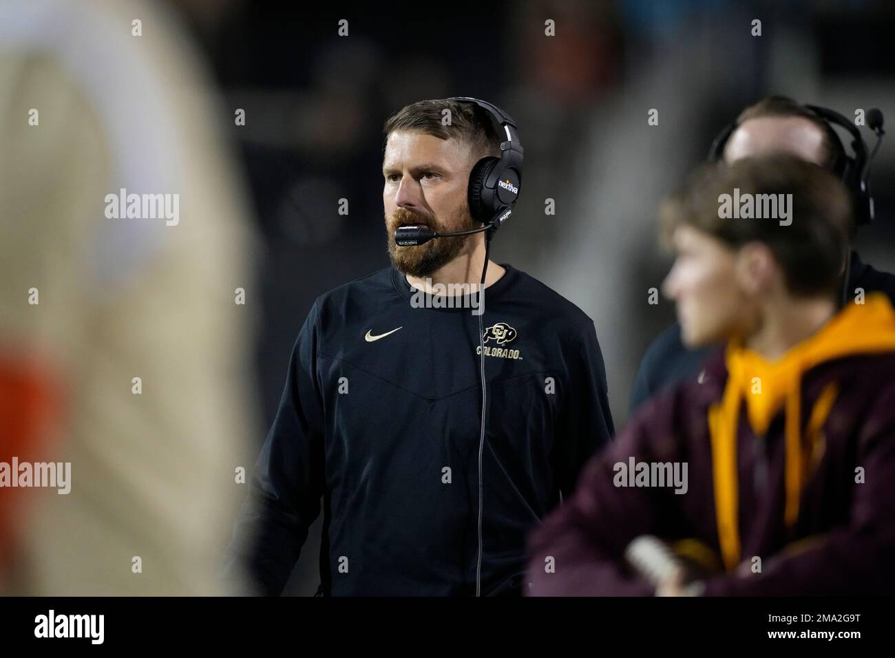 Colorado interim head coach Mike Sanford in the second half of an NCAA ...